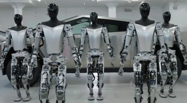 Watch: Tesla’s humanoid robots are walking like people now - Robb ...